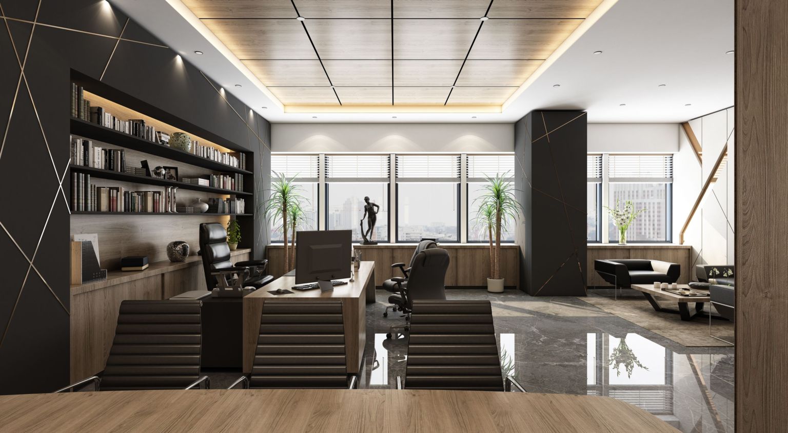 Modern Luxury CEO Office Design | Elegance by Airbrick Infra